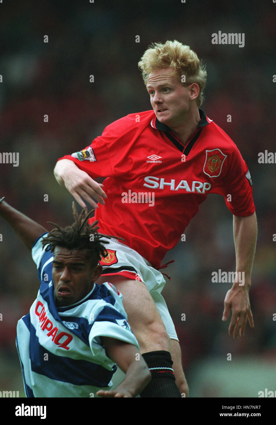 DAVID MAY MANCHESTER UNITED FC 22 August 1994 Stock Photo - Alamy