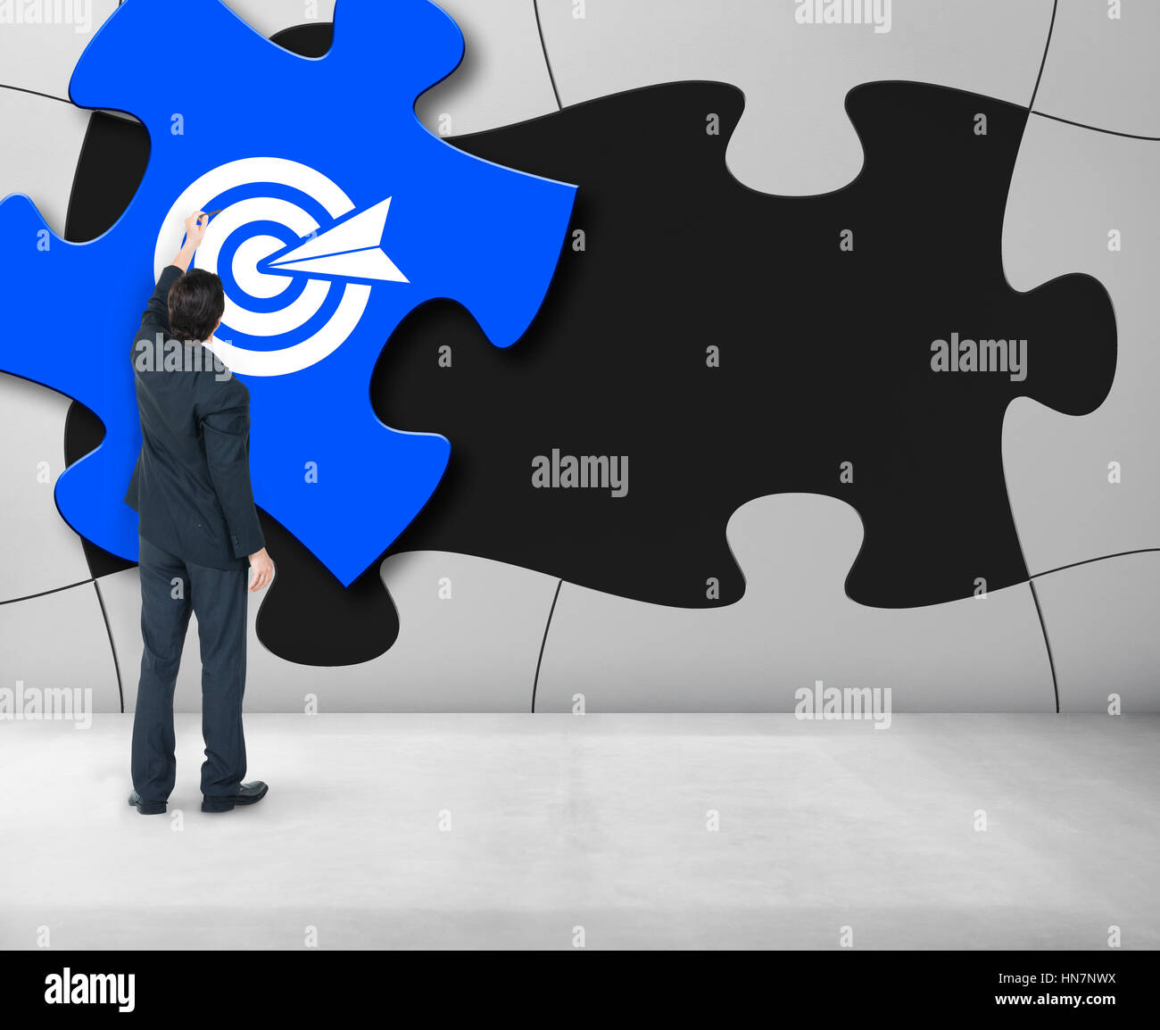 Achievement Success Goals Target Jigsaw Puzzle Concept Stock Photo - Alamy