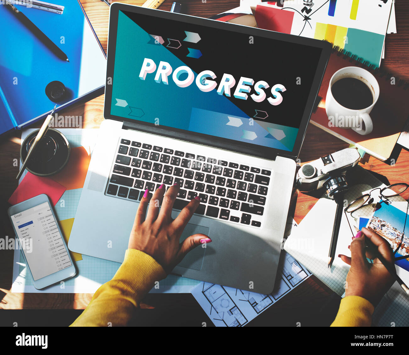 Strategy Progress Efficiency Teamwork Concept Stock Photo - Alamy