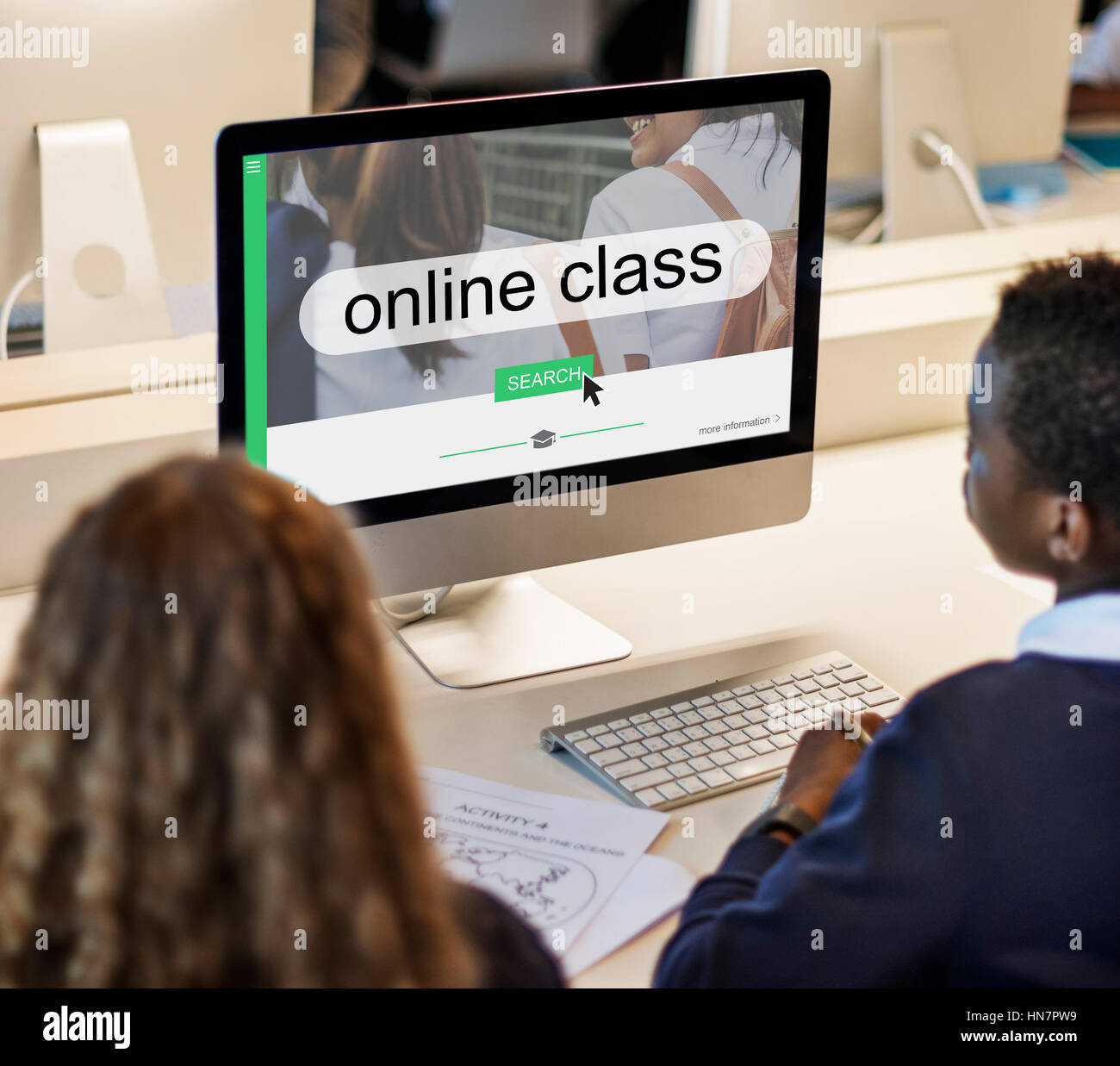 Distance learning online search interface Stock Photo - Alamy