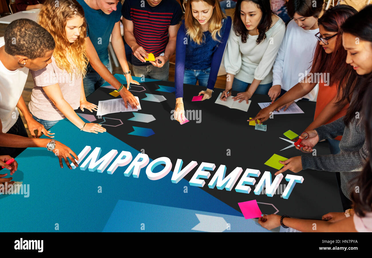 Strategy Progress Efficiency Teamwork Concept Stock Photo - Alamy