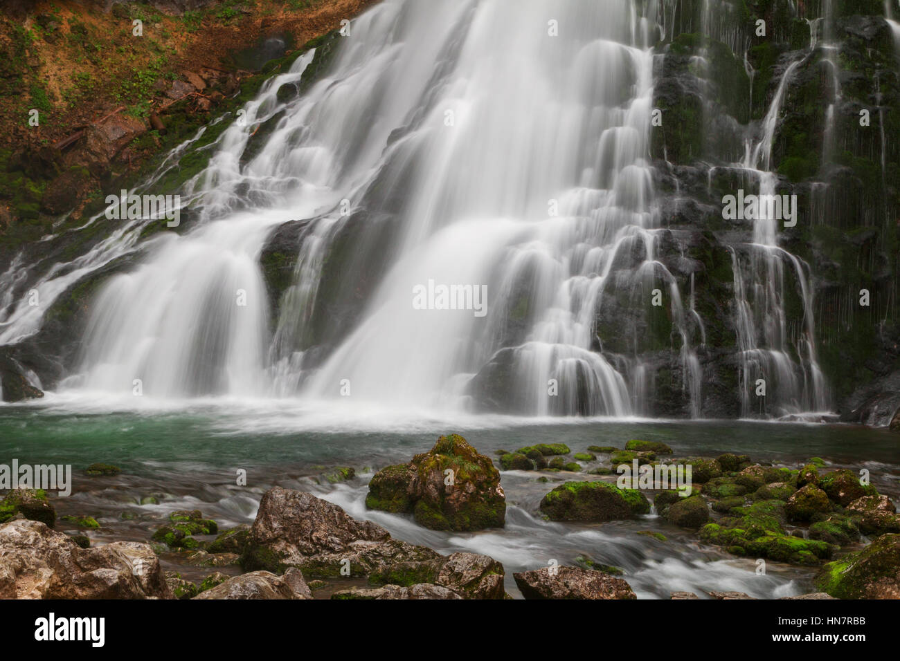 Beautiful Golling waterfall and near Golling and Salzach medieval town ...