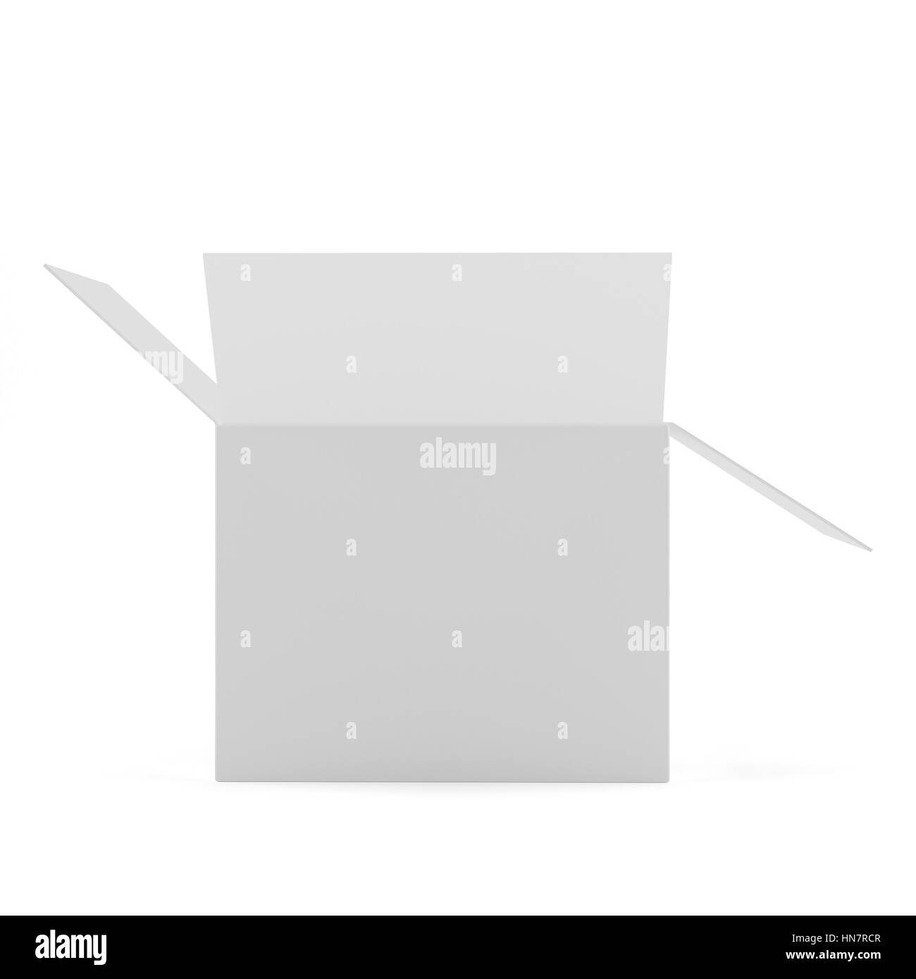 White cardboard box clipping paths. 3d rendering Stock Photo - Alamy