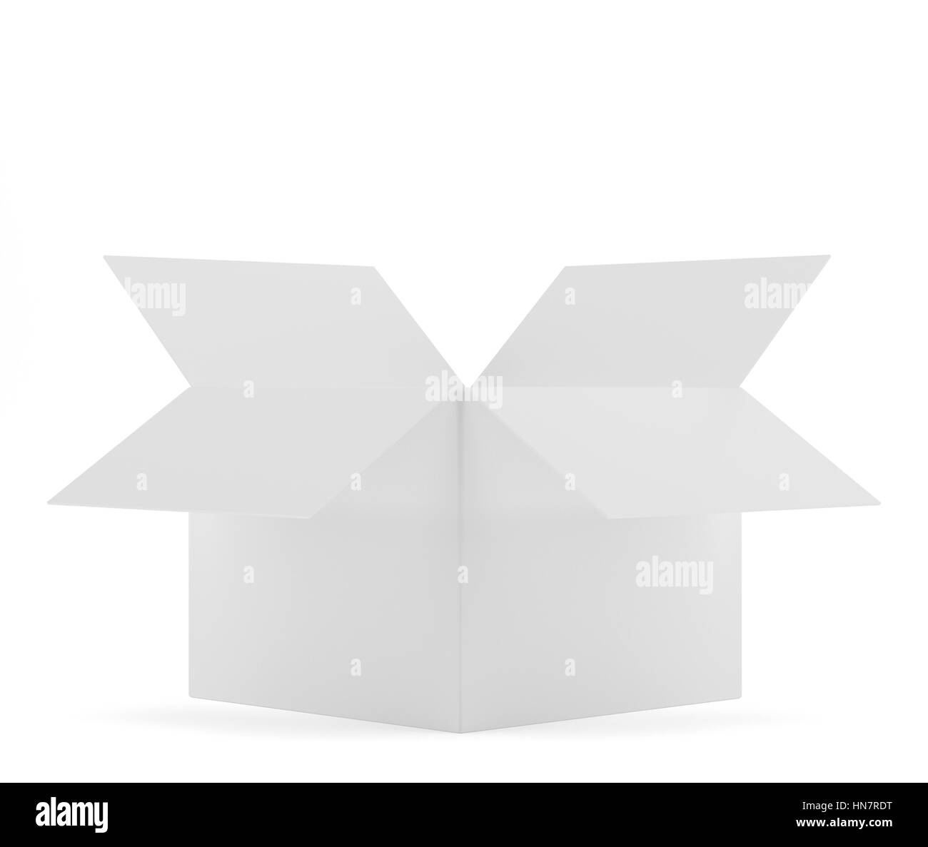 White open cardboard box Stock Photo - Alamy