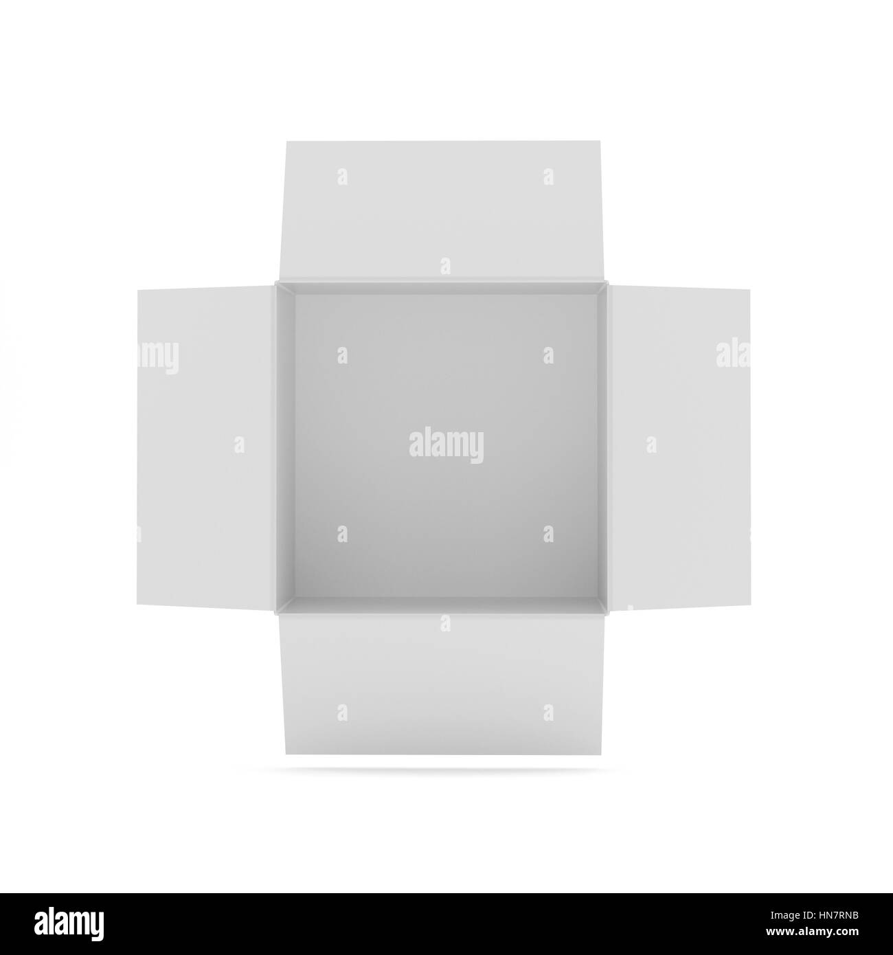 Open box on white background Stock Photo - Alamy