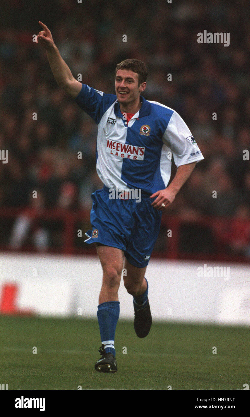 CHRIS SUTTON CELEBRATES HIS GOAL.FOREST V BLACKBURN 29 October 1994 ...