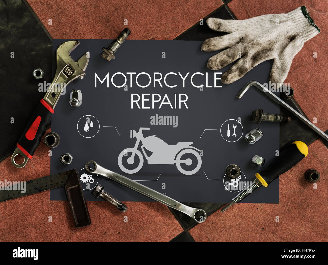 Motor Service Maintenance Motorbike Concept Stock Photo - Alamy
