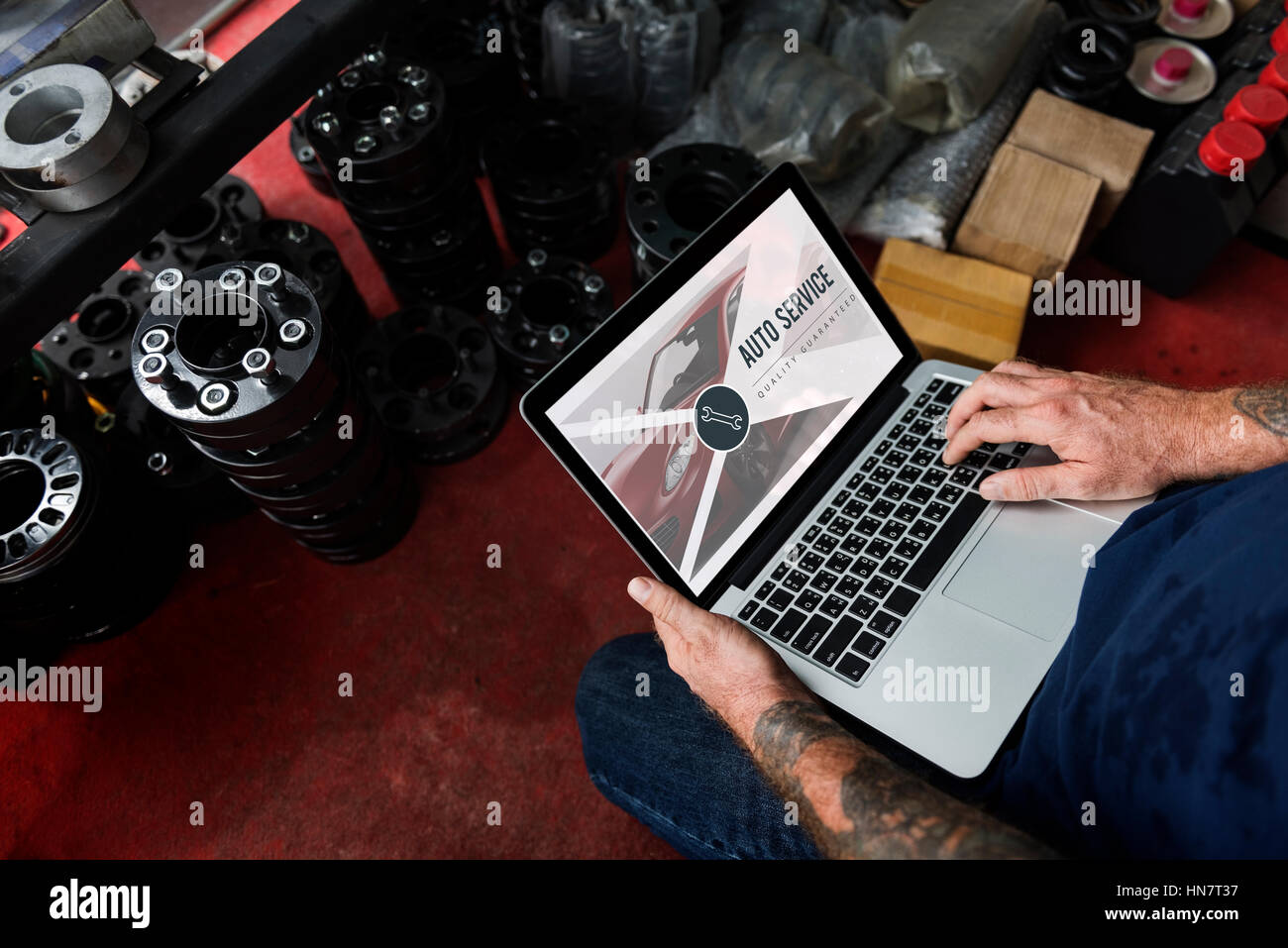 Construction Master Plan Draft Blueprint Male Laptop Concept Stock ...