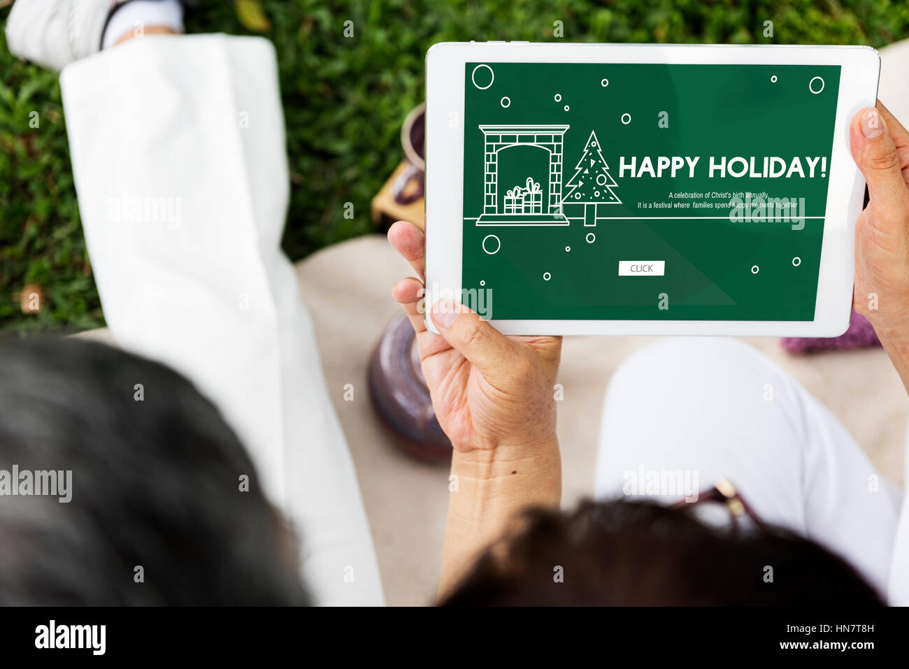 Happy Holiday Break Celebrate Party Enjoyment Concept Stock Photo - Alamy