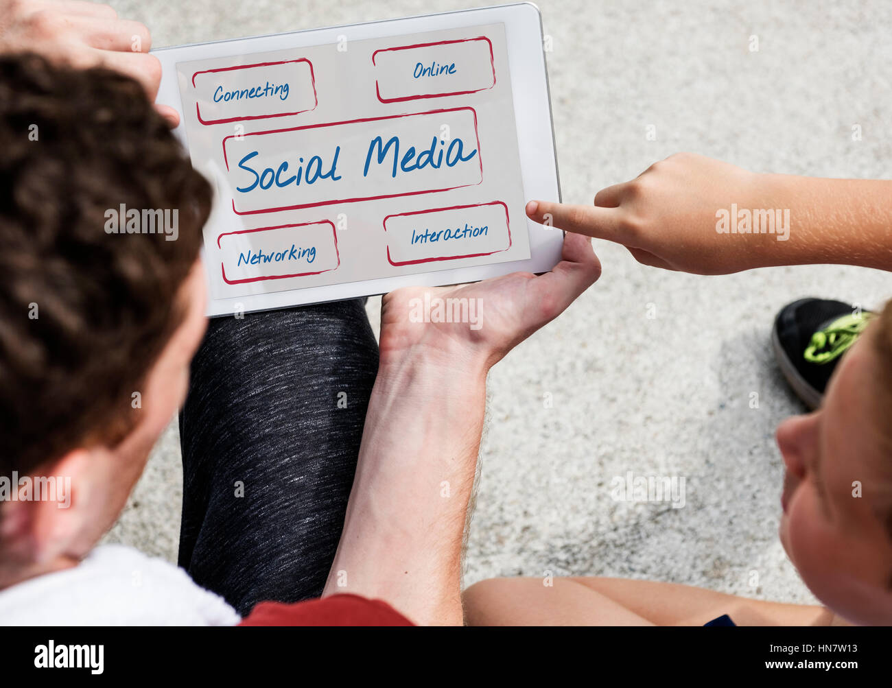Social Media Connecting Internet Digital Sharing Concept Stock Photo ...