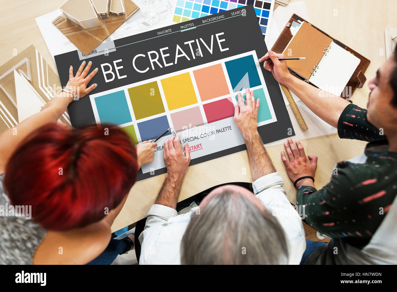 Colour Shade Design Colourful Palette Concept Stock Photo - Alamy