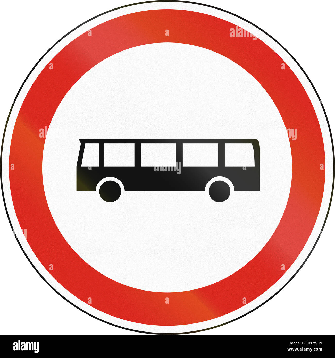 Hungarian regulatory road sign - No buses Stock Photo - Alamy Hungarian regulatory road sign - No buses Stock Photo - Alamy