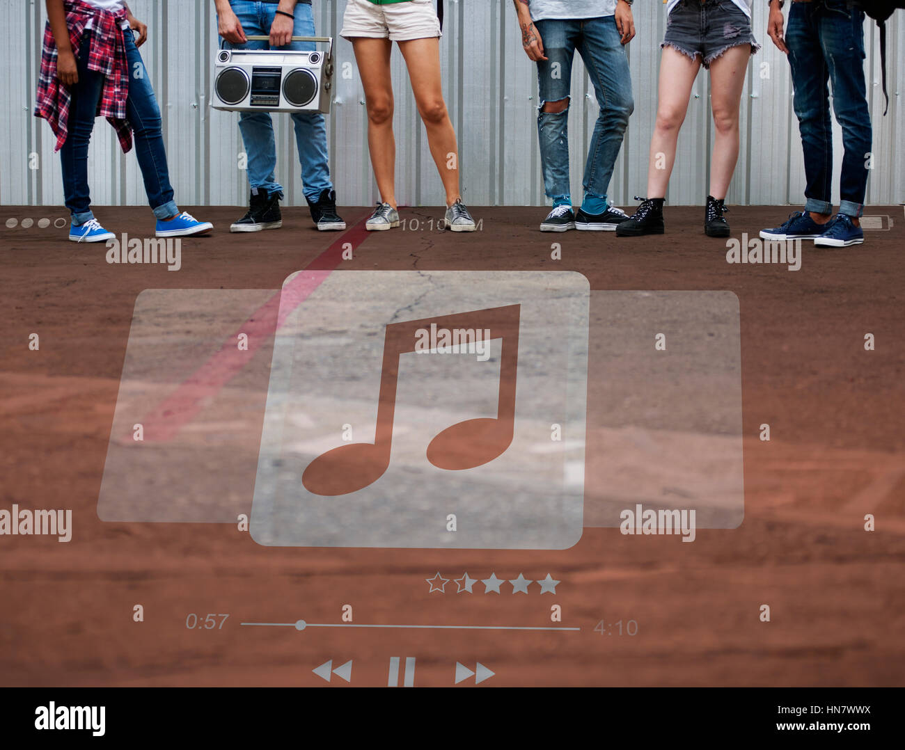 Music Video Player Multimedia Concept Stock Photo - Alamy