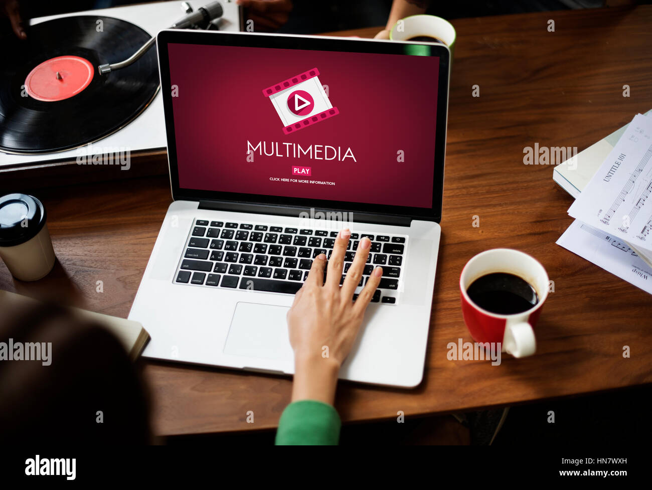 Multimedia Video Audio Service Concept Stock Photo - Alamy