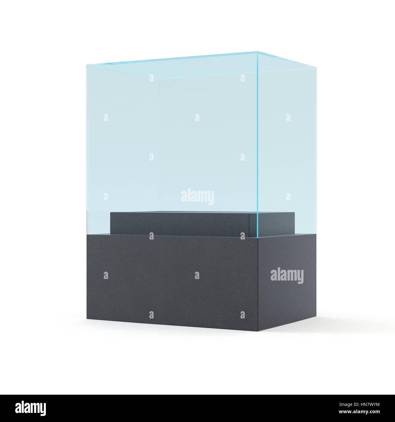 display case. 3d render. isolated on gray background Stock Photo - Alamy