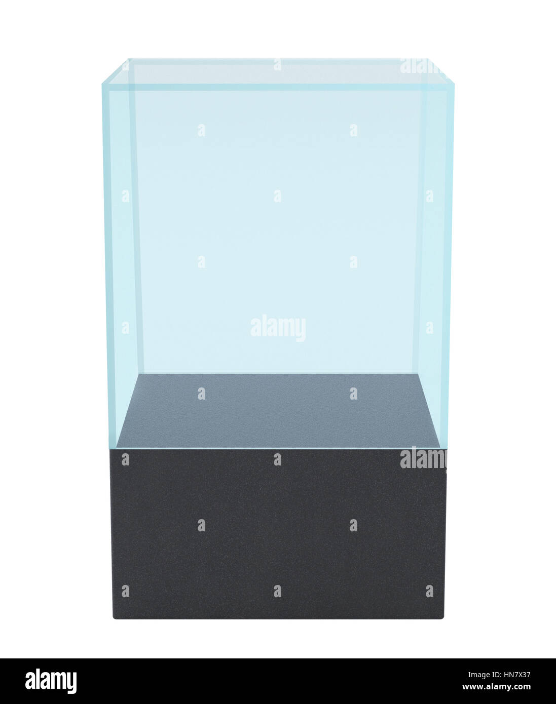 Empty glass showcase for museum exhibition Stock Photo - Alamy