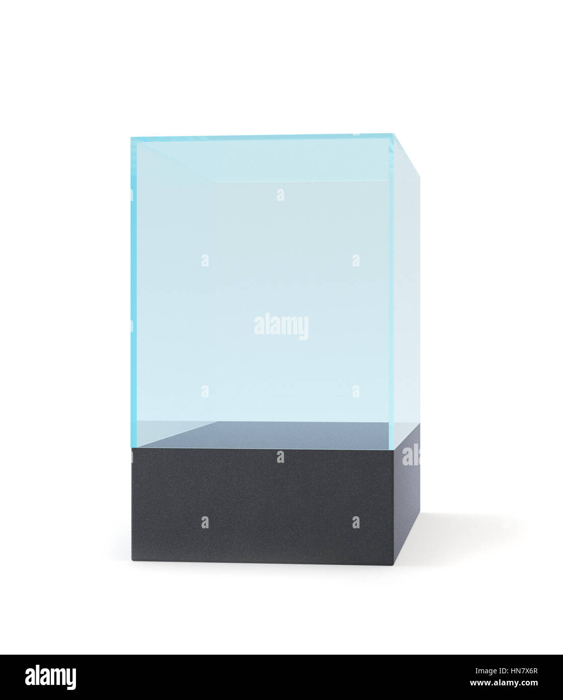 Empty Glass Showcase. 3D rendering Stock Photo - Alamy