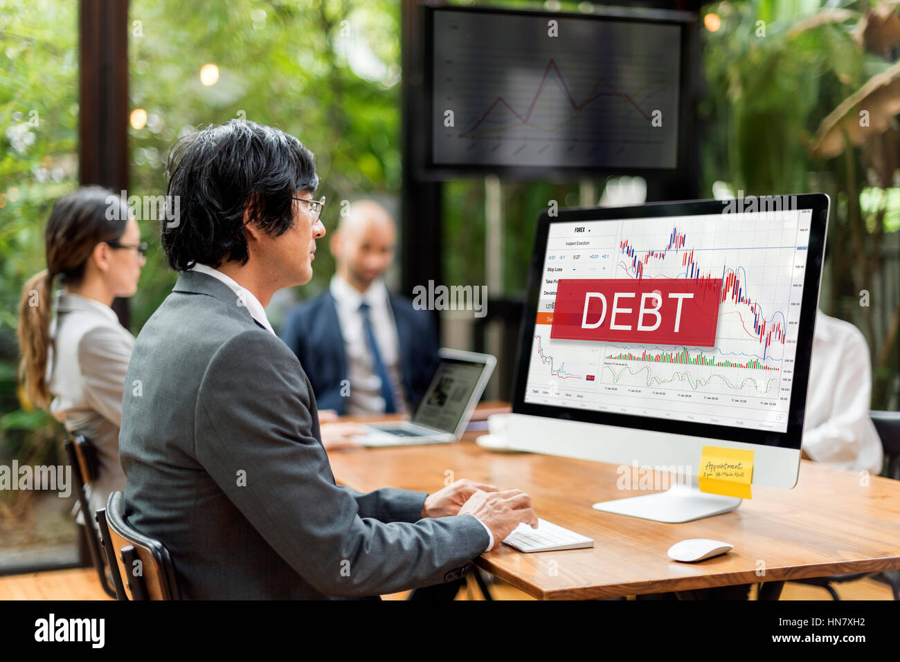 Debt Chart Graphic Diagram Concept Stock Photo - Alamy
