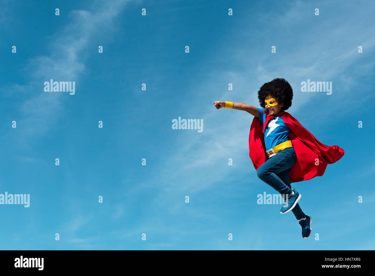 Little Boy Super Hero Concept Stock Photo - Alamy