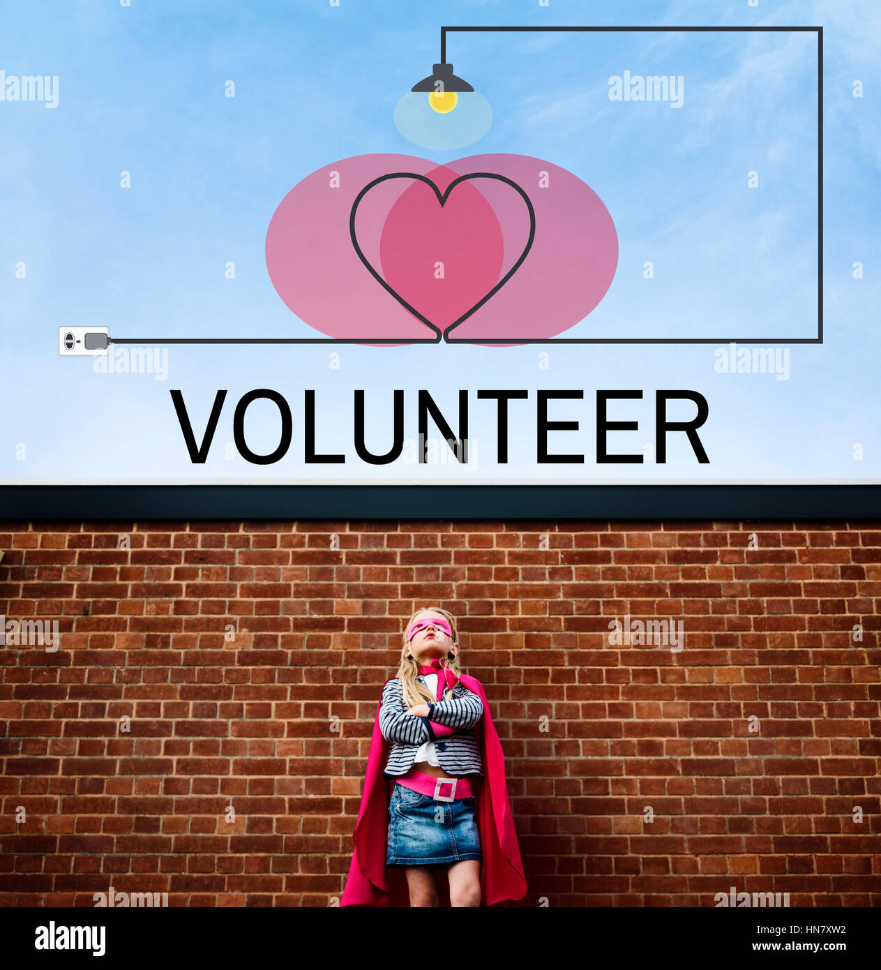 Volunteer Support Heart Icon Concept Stock Photo - Alamy