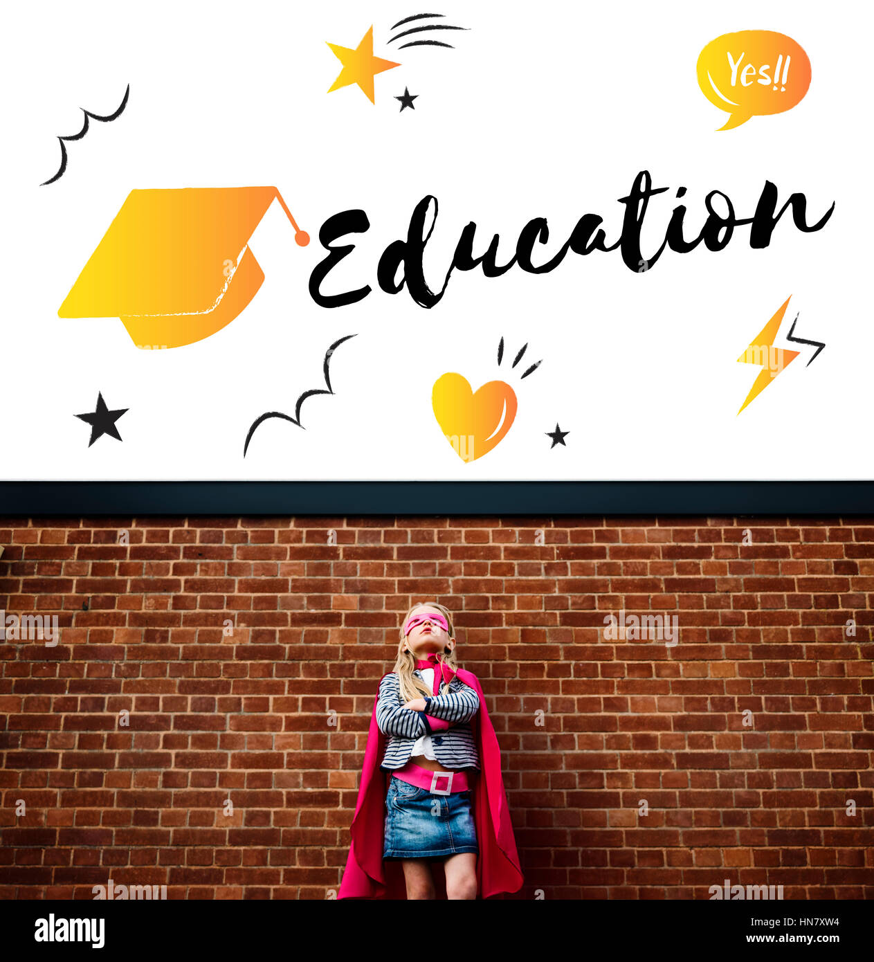 Education Graduation Cap Graphic Concept Stock Photo - Alamy