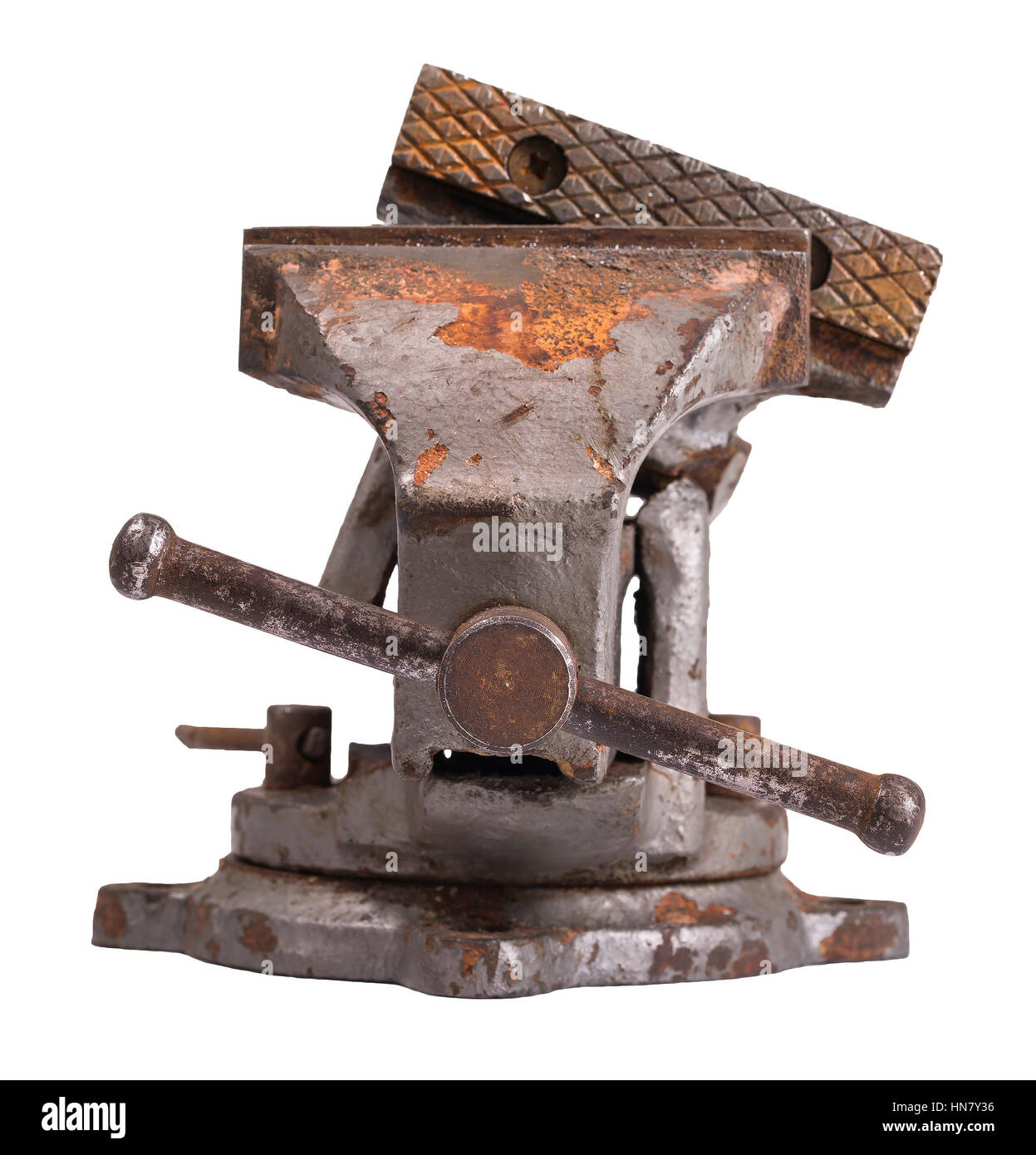 Old bench vice Cut Out Stock Images & Pictures - Alamy