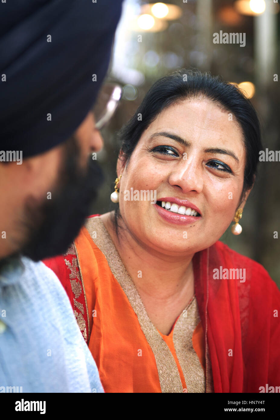 Indian Couple Love Care Concept Stock Photo - Alamy