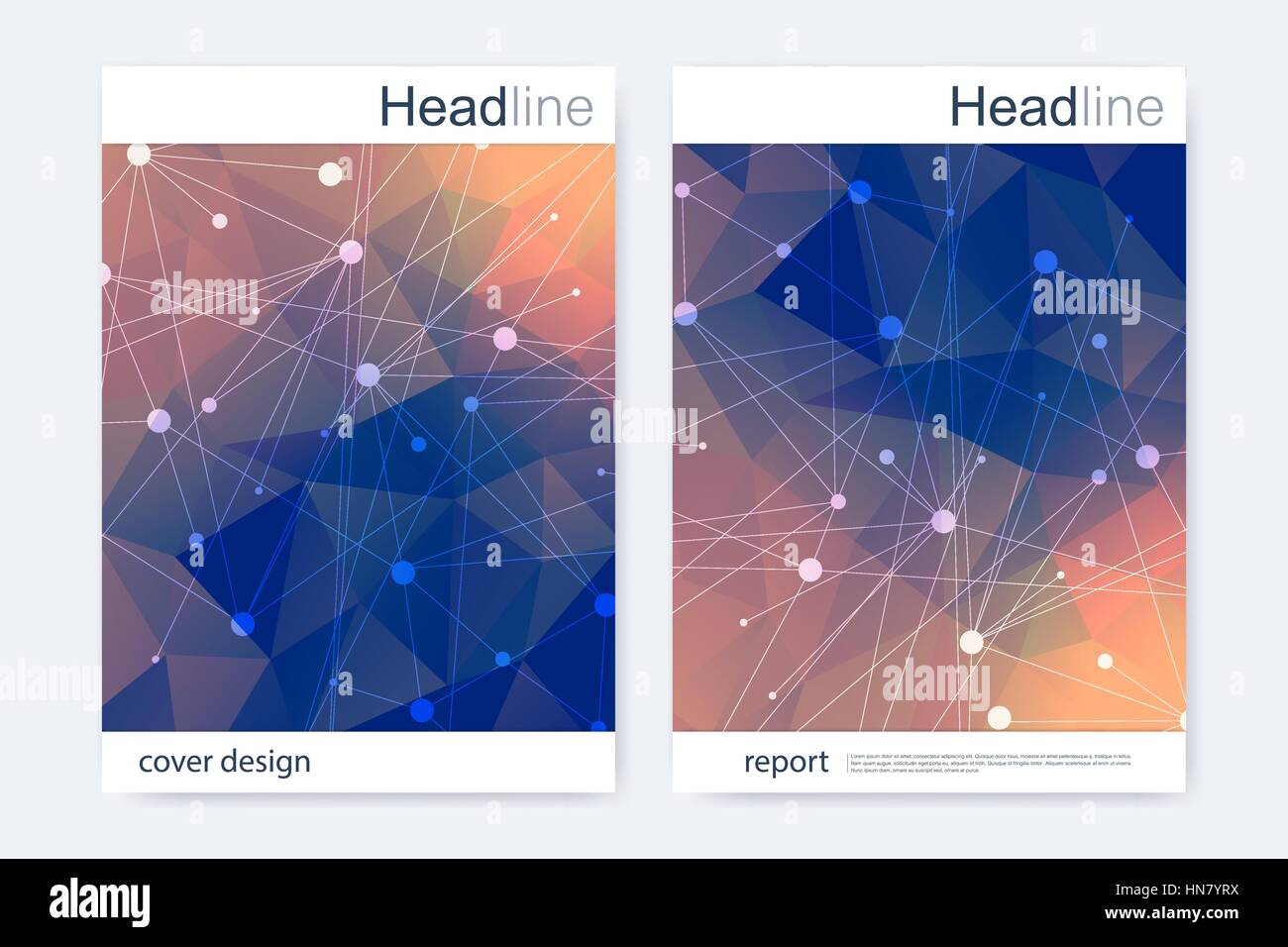 Scientific brochure design template. Vector flyer layout, Molecular ...