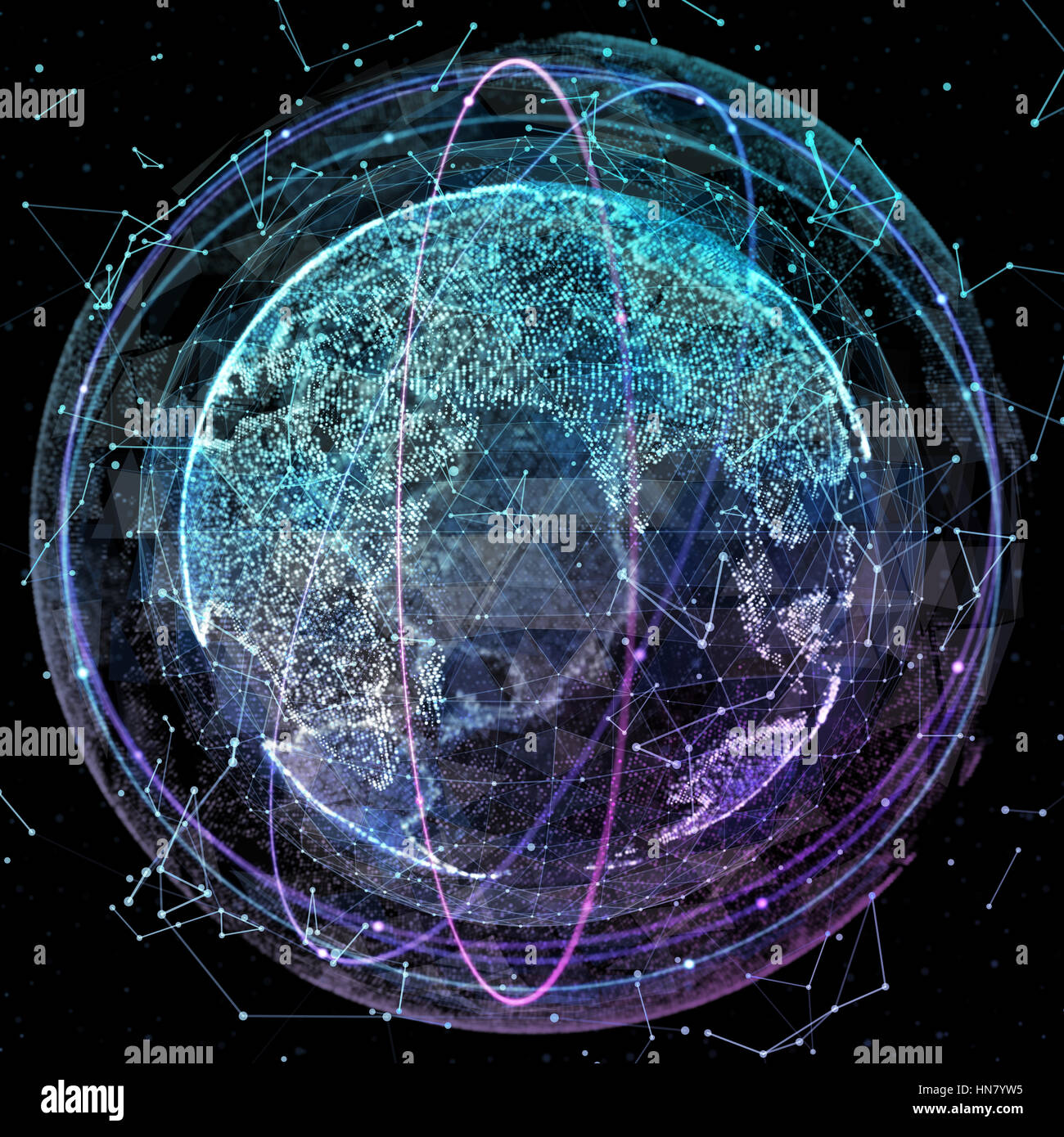 Futuristic world map hi-res stock photography and images - Alamy