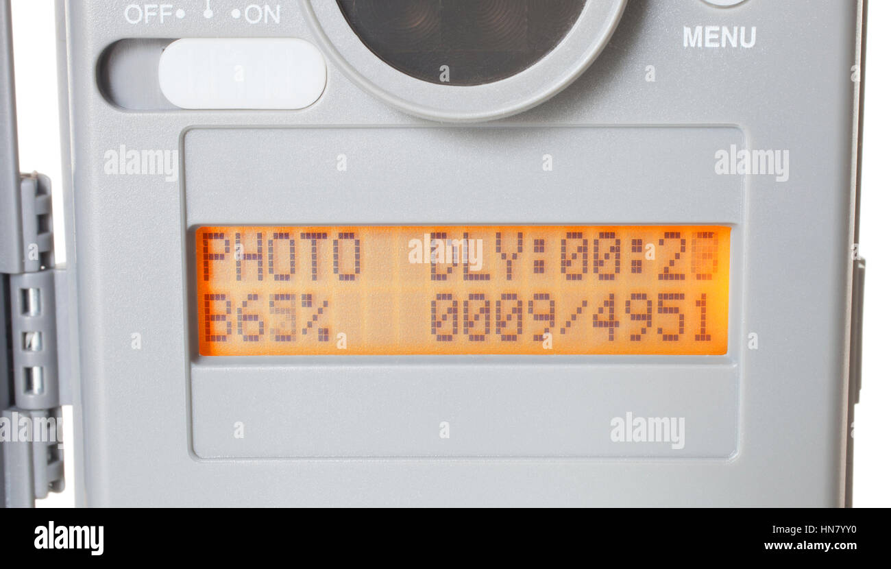 Settings on a security camera that set photo delay Stock Photo - Alamy