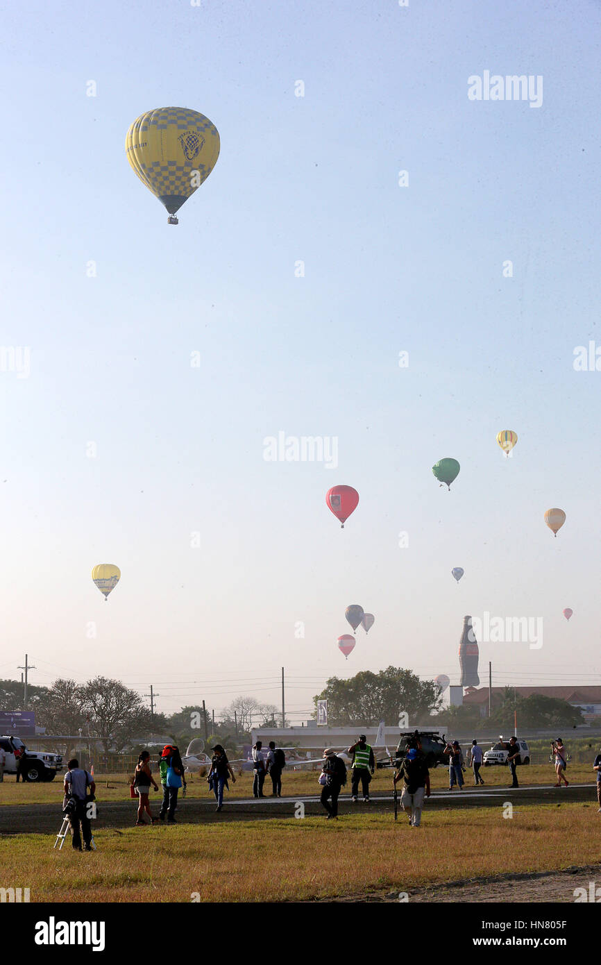 Pampanga Province, Philippines. 9th Feb, 2017. Hot air balloons rise ...