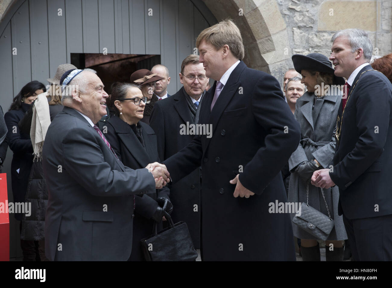 Erfurt, Deutschland. 08th Feb, 2017. King Willem-Alexander and Queen ...