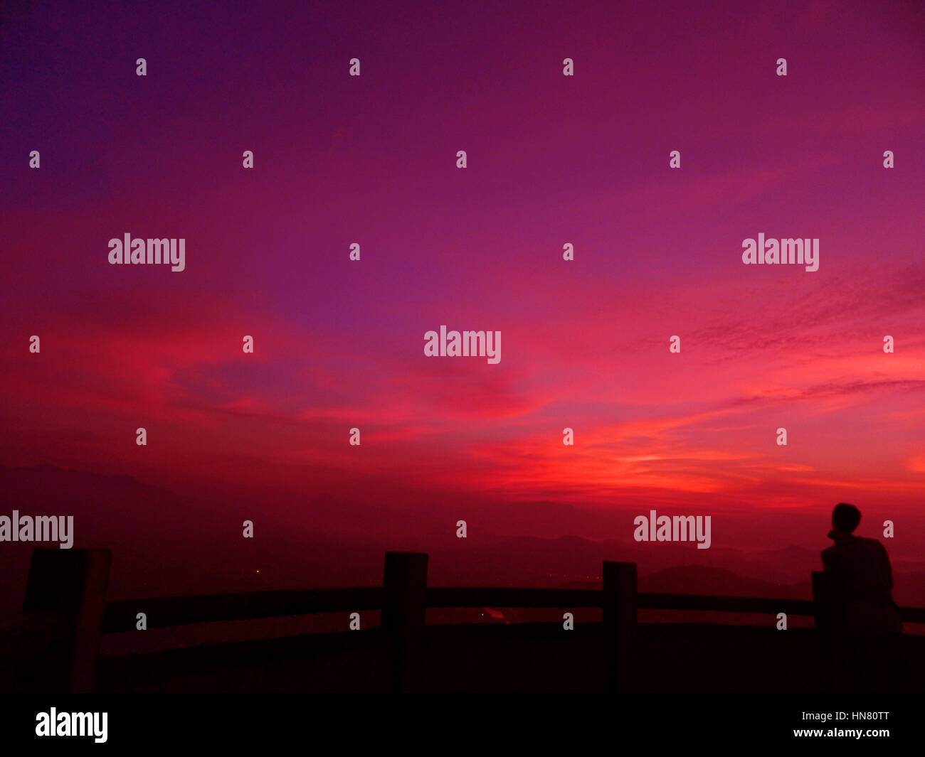 Meizhou, China. 9th Feb, 2017. Splendid sunrise in Meizhou, south China ...