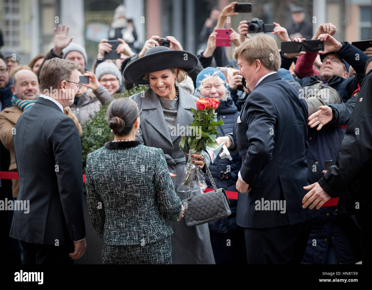 Erfurt, Germany. 8th Feb, 2016. King Willem-Alexander and Queen Maxima ...