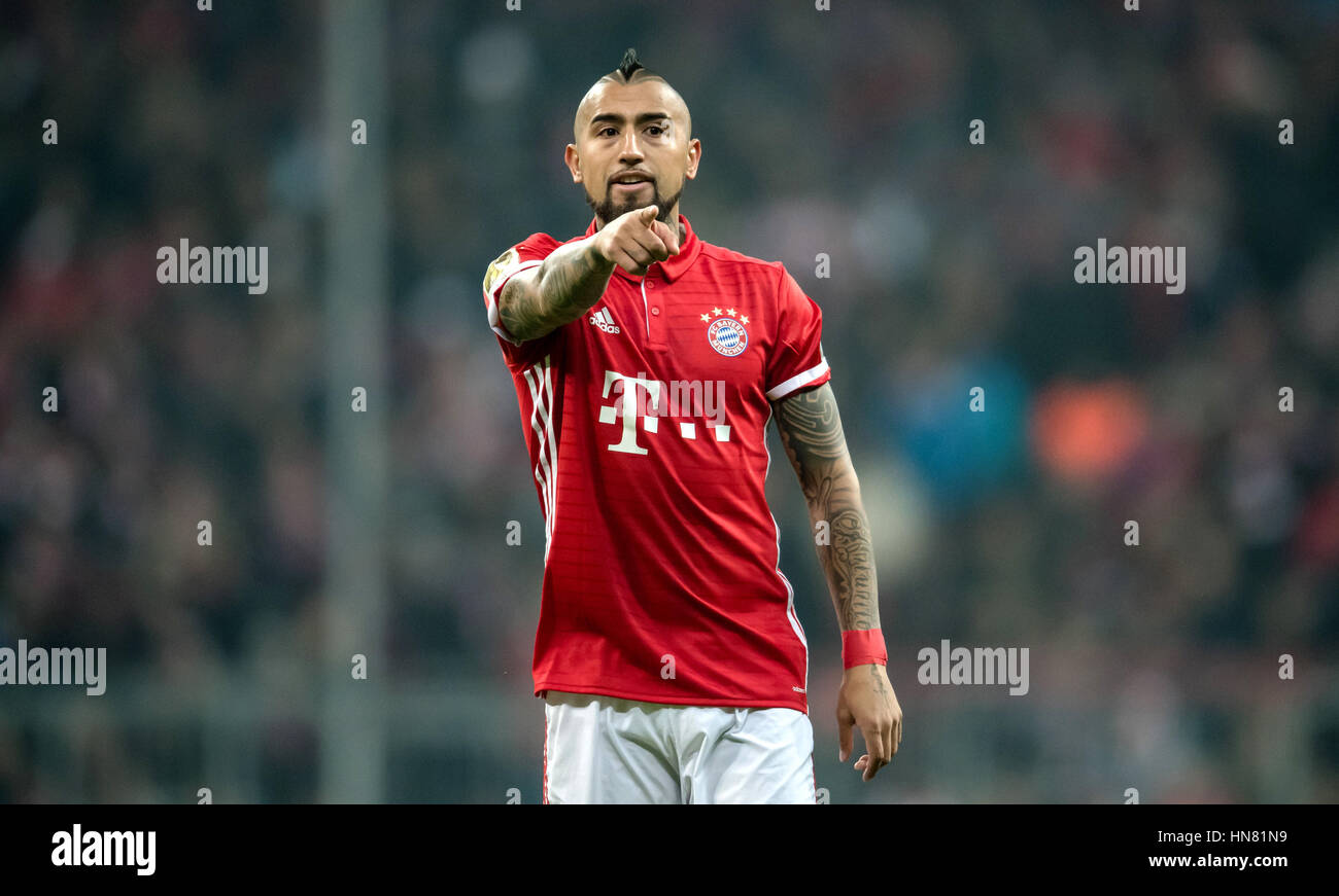 Munich's Arturo Vidal during the DFB Cup soccer match between FC Bayern ...