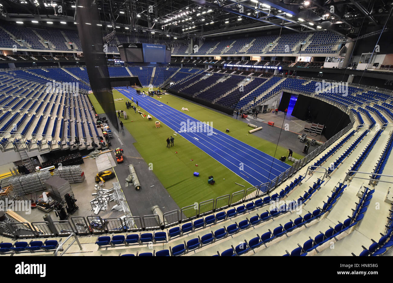 Berlin, Germany. 09th Feb, 2017. Preperations are underway for the ...