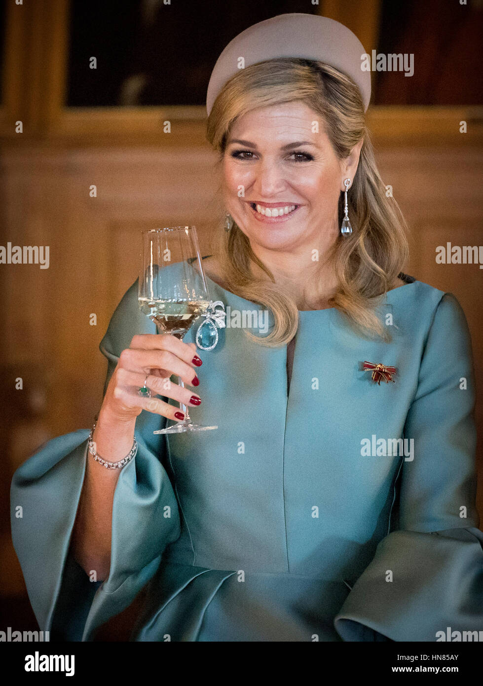 Leipzig, Germany. 9th Feb, 2016. Queen Maxima of The Netherlands visit ...