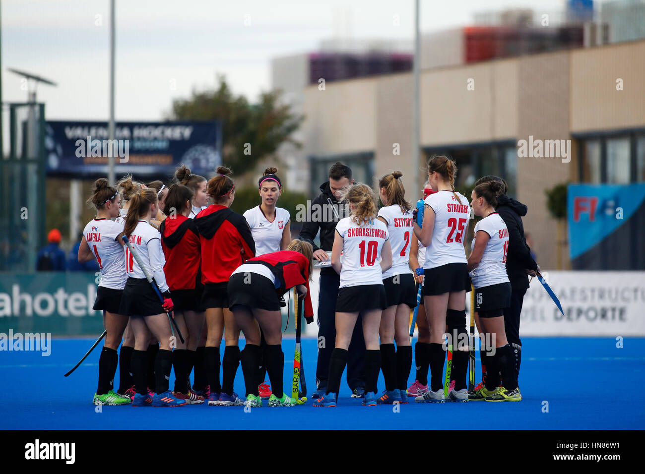 Valencia, Spain. 9th February 2017. Team Poland during the match ...