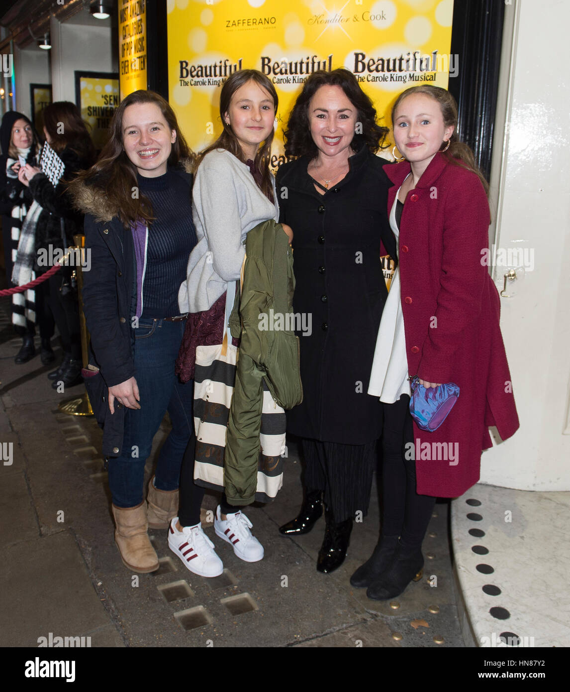 Aldwych, London, UK. 9th February, 2017. Samantha Spiro & Daughters ...