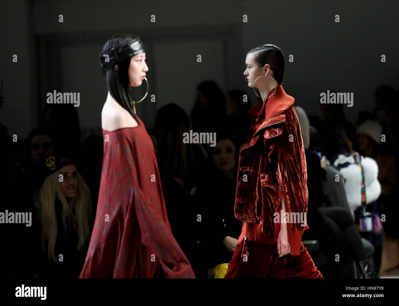 New York, USA. 9th Feb, 2017. Models present creations of Nicholas K ...