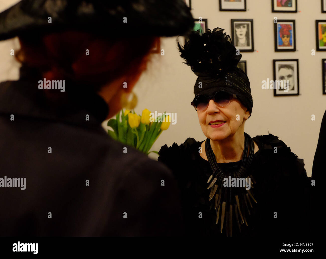 London, UK. 9th Feb, 2017. Molly Parkin, famous Welsh artist ...