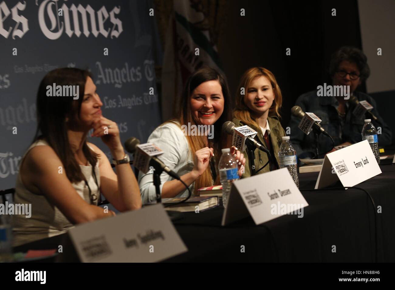 Los Angeles, California, USA. 18th Apr, 2015. Emery Lord smiles while ...