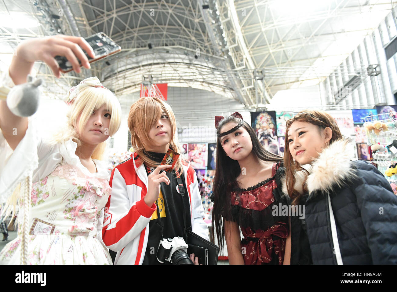 Harbin, China's Heilongjiang Province. 10th Feb, 2017. Girls dressed as ...