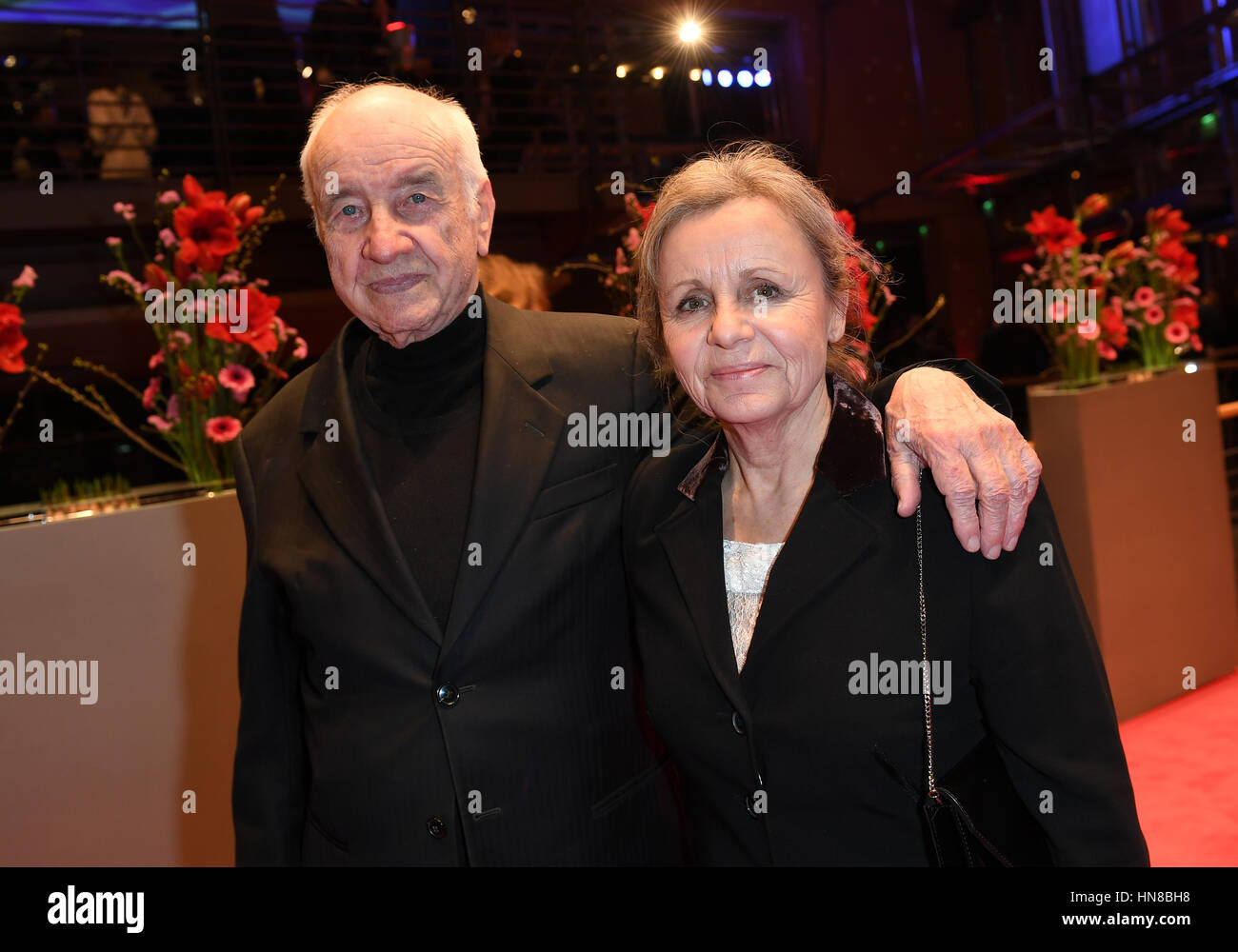 Berlin, Germany. 9th Feb, 2017. Armin Mueller-Stahl and his wife ...