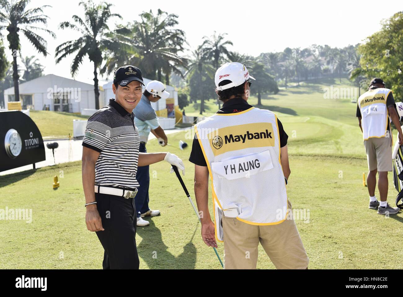 Kuala Lumpur, MALAYSIA. 10th Feb, 2017. AUNG Ye Htet of Myanmar plays a ...