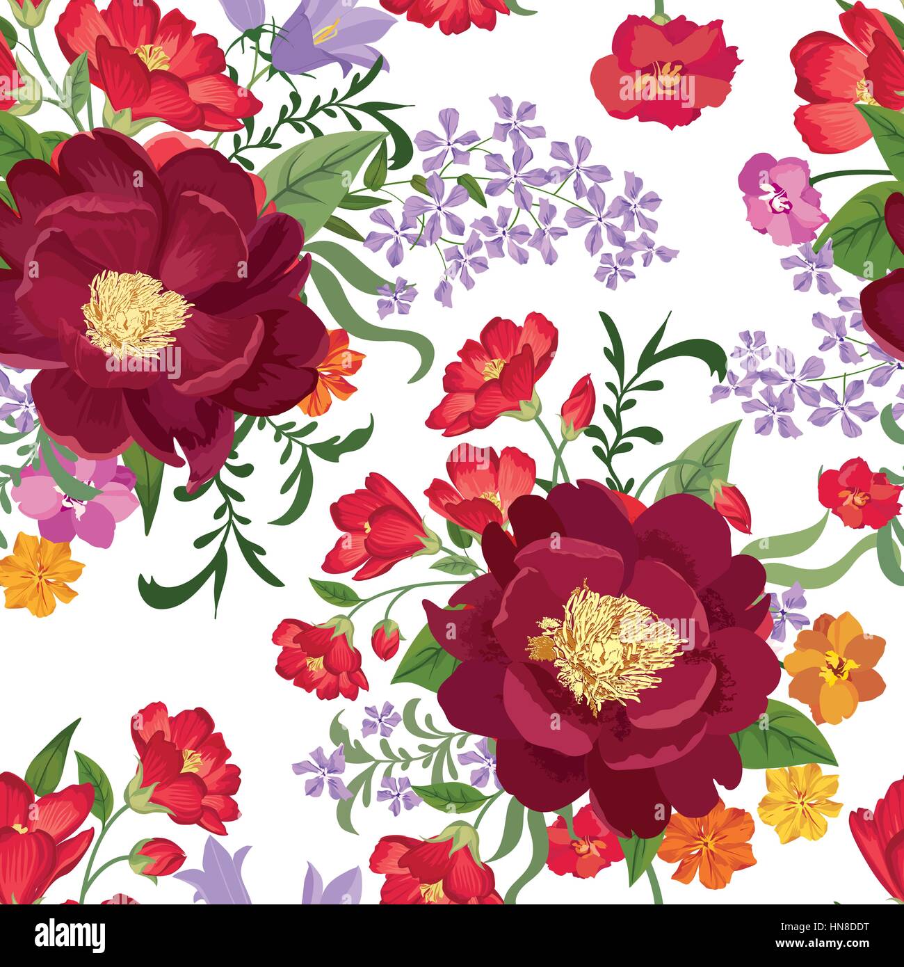 Floral seamless pattern. Flower background. Floral tile spring texture ...