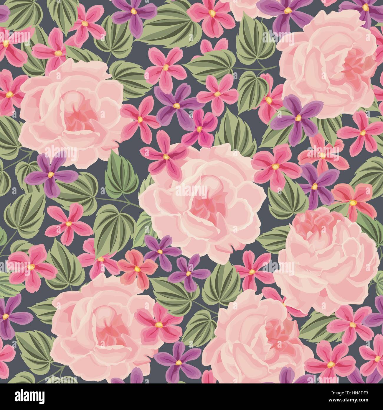 Floral seamless pattern. Flower background. Floral tile spring texture ...