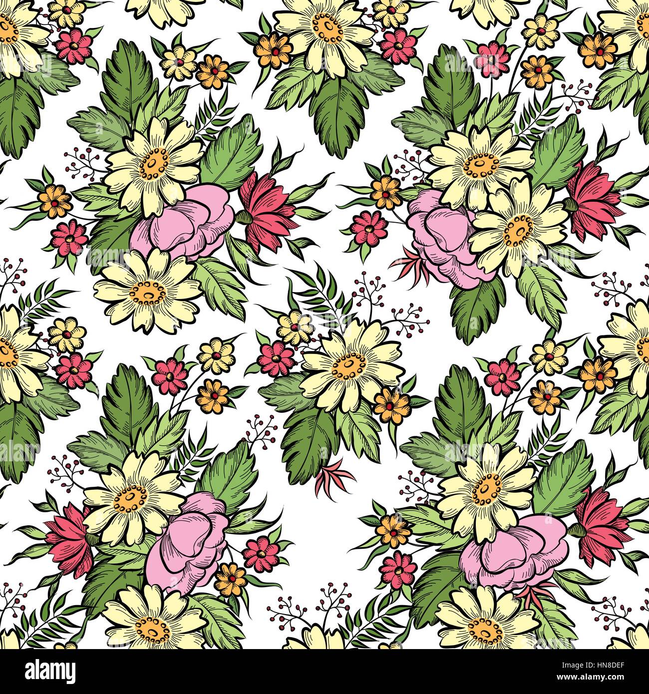 Floral seamless pattern. Flower background. Floral tile spring texture ...