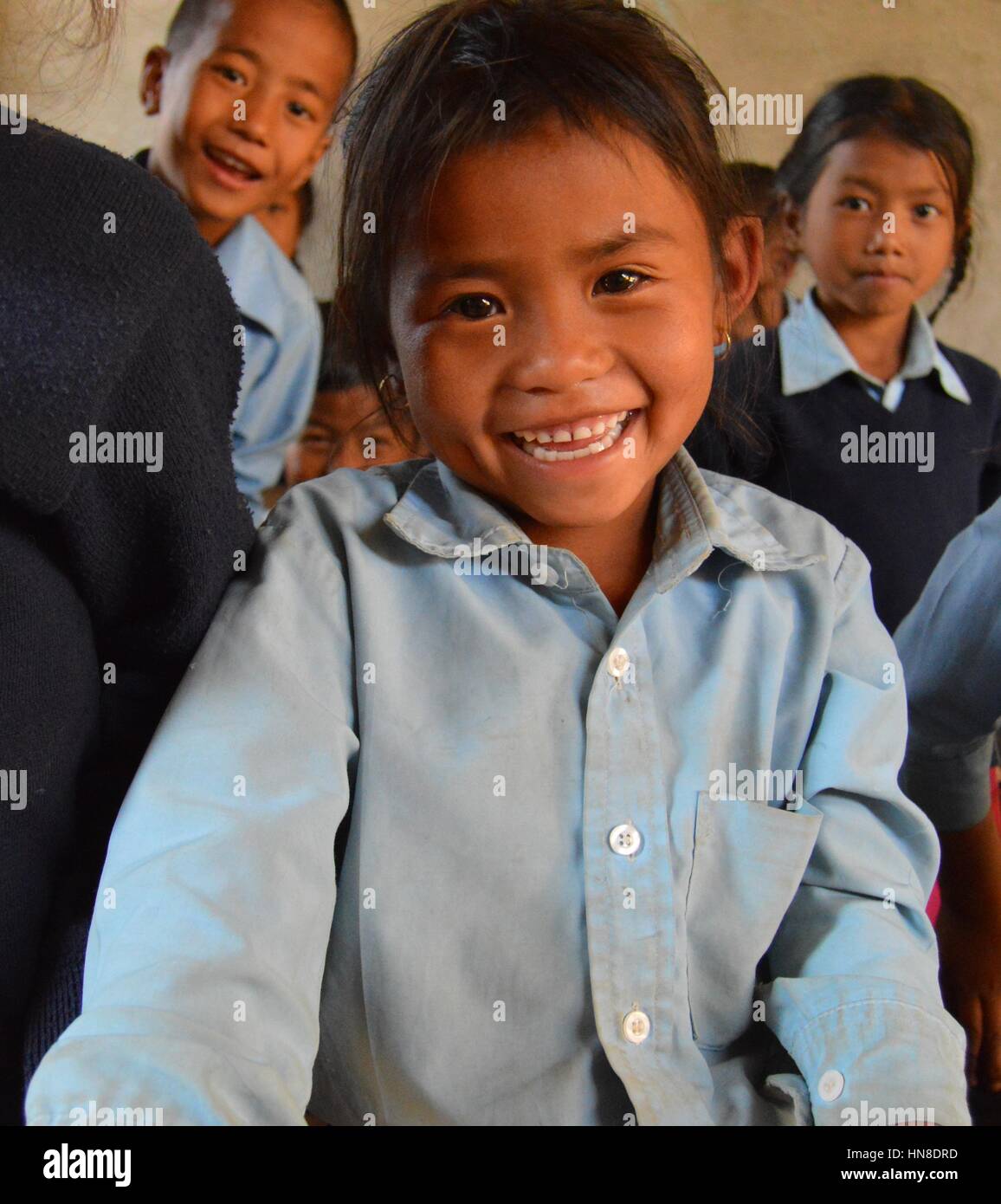 Nepal school uniform hi-res stock photography and images - Alamy
