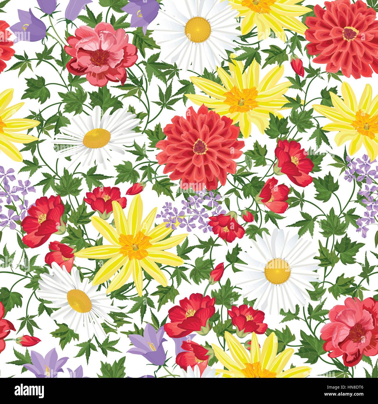 Floral seamless pattern Flower background. Floral seamless texture with ...